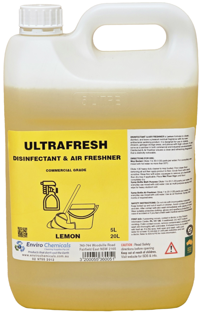 UltraFresh Disinfectant Lemon - Enviro Chemicals & Cleaning Supplies